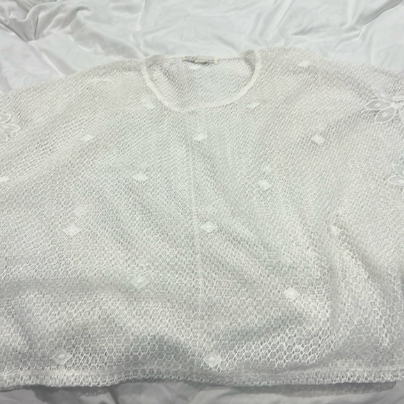 Swim | Womens White Sheer Lace Bathing Suit Cover Up | Poshmark